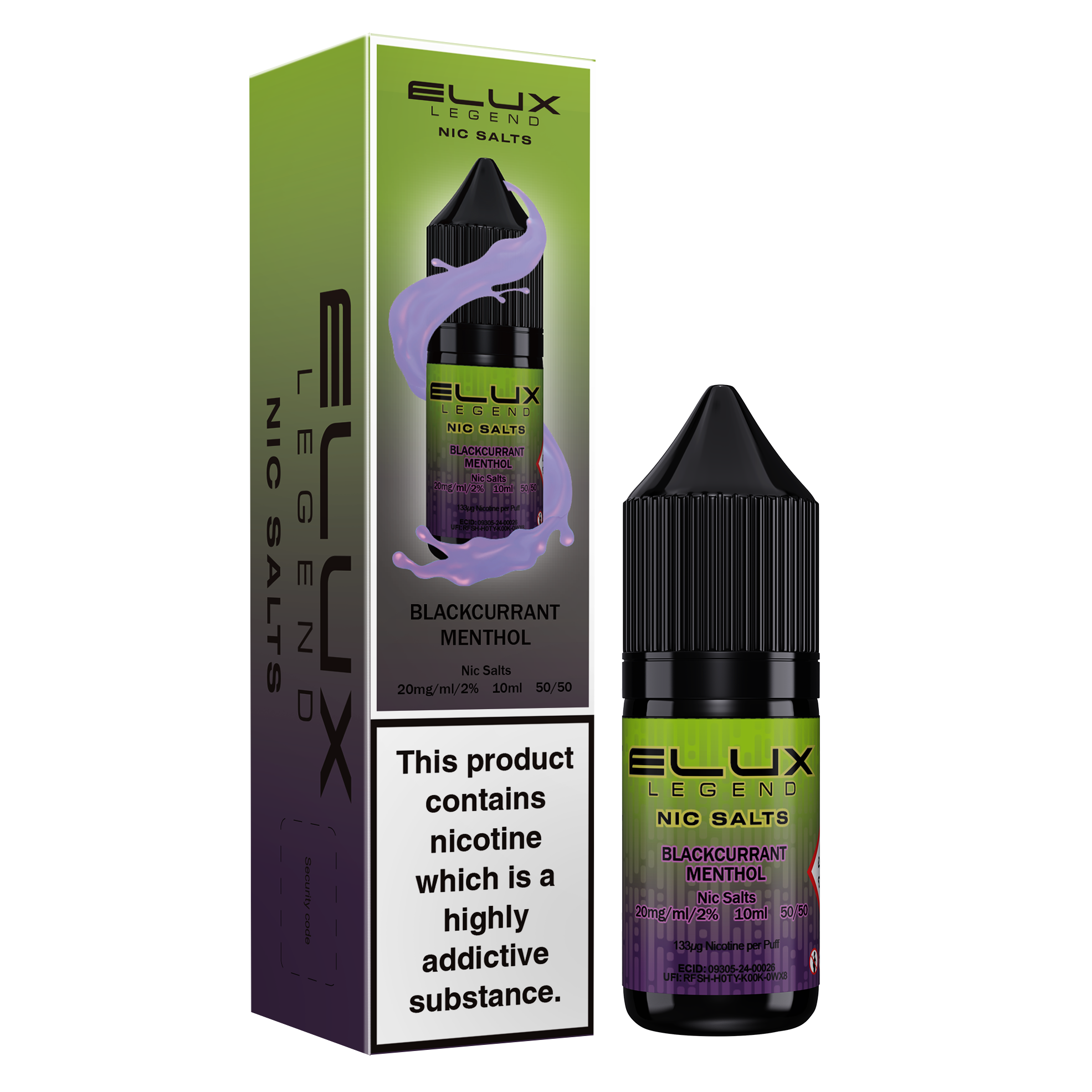 Elux Legend Blackcurrant Menthol Nic Salt 10ml